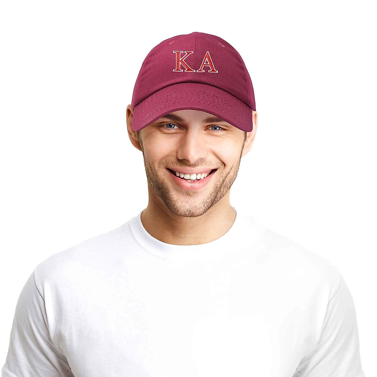DALIX Kappa Alpha Order Fraternity Greek Letters Ball Cap Embroidered Hat in Maroon