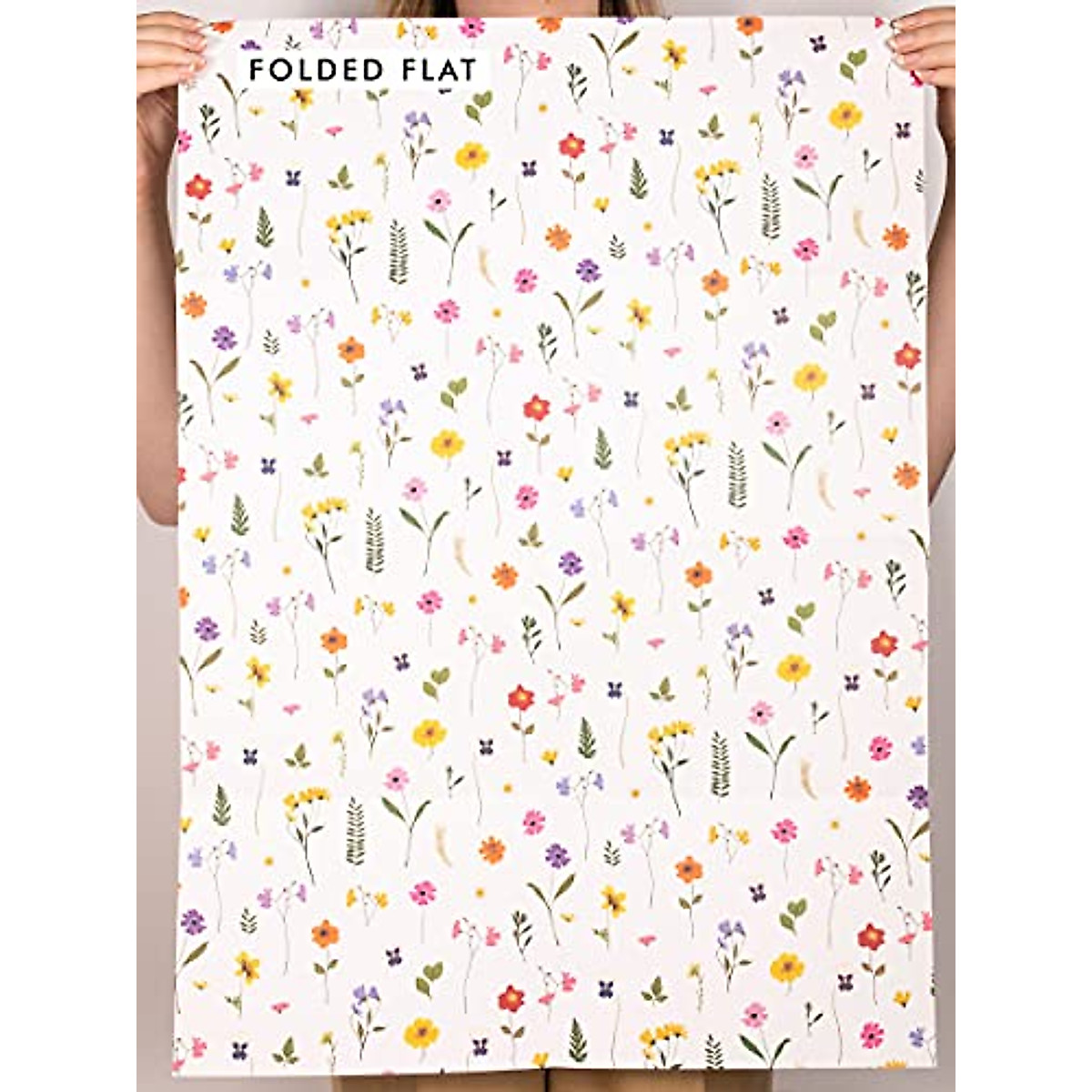 CENTRAL 23 - Floral Wrapping Paper - White Gift Wrap - For Women Girls - Pink Flowers - 6 GiftWrap Sheets For Her - For Wedding Birthday Easter Decorations - Recyclable - Made in the UK