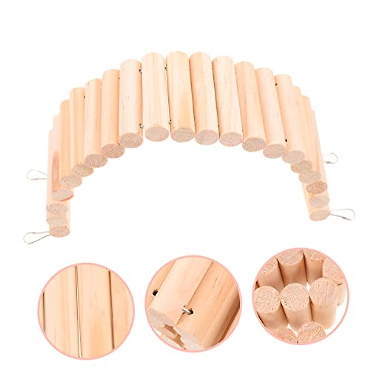 Ipetboom 3pcs Accessory Squirrel Wood Other Parrot Rats Glider Ladder Perch for Animals Pet Wooden Rabbit Training Small Accessories Pigs Plaything Hedgehog Suspension Toy and Kitten