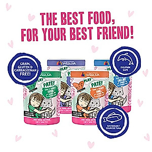 Weruva B.F.F. Play - Best Feline Friend Pate Lovers, Aw Yeah!, Pate Partay! Variety Pack, 3oz Pouch (Pack of 12)