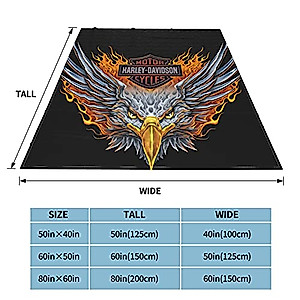 JJDOWN Motorcycle Blanket Super Soft and Comfortable Flannel Throws Blanket for Adults Or Kids, Used for Sofa Or Bed 60 inchx50 inch