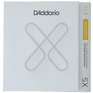 D'Addario Guitar Strings - XS Phosphor Bronze Coated Acoustic Guitar Strings - XSAPB1256 - Maximum Life with Smooth Feel & Exceptional Tone - For 6 String Guitars - 12-56 Light Top/Medium Bottom