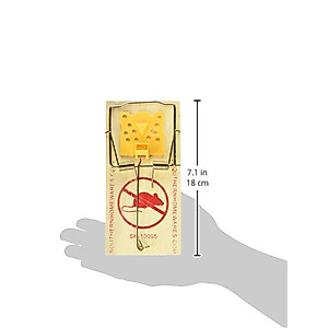 Southern Homewares Wooden Snap Rat Trap Spring Action With Expanded Cheese Shaped Trigger 2 Pack