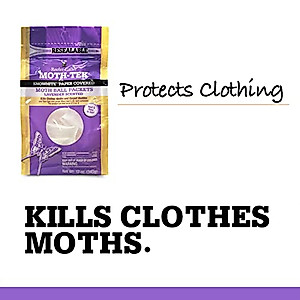 Reefer-Galler Moth-Tek Lavender-Scented Moth Ball Packets - 12 oz - Snowhite Paper Covered Moth Ball Packet for Closets, Drawers, and More