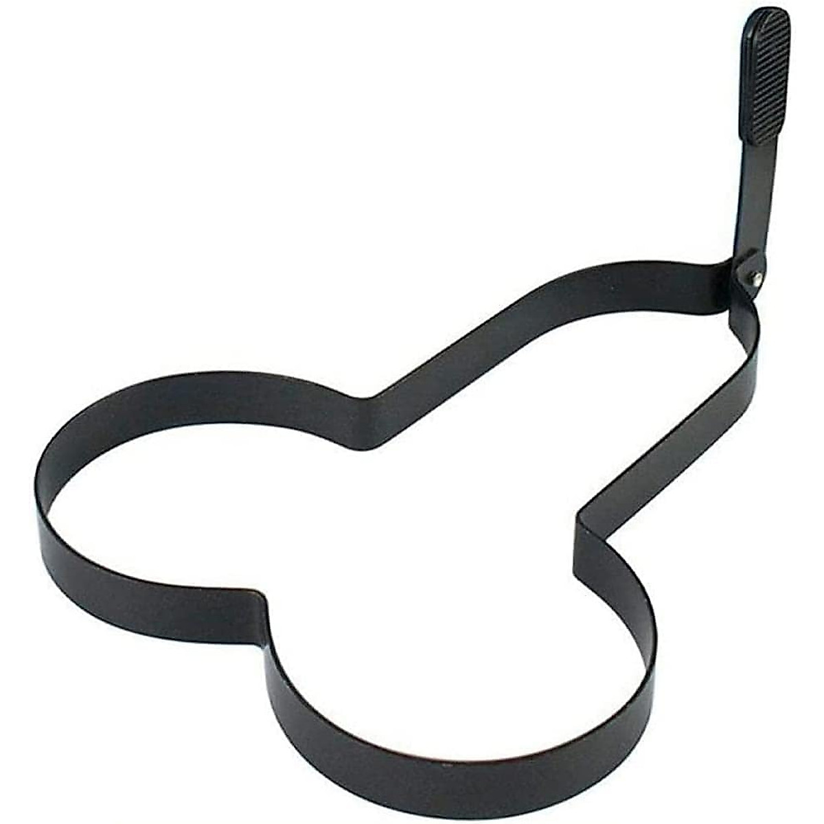 Black Funny Egg Fryer, Stainless Steel Egg Pancake Cooking Tool Non-Stick Kitchen DIY Egg Fried Mould with Handle for Muffins Patties, for Valentine's Day Egg Poachers,Specialty Cookware