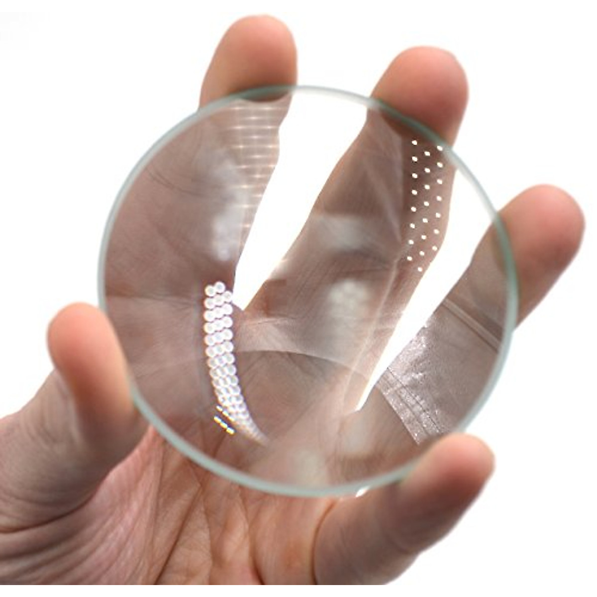 Double Convex Lens, 150mm Focal Length, 3" (75mm) Diameter - Spherical, Optically Worked Glass Lens - Ground Edges, Polished - Great for Physics Classrooms - Eisco Labs