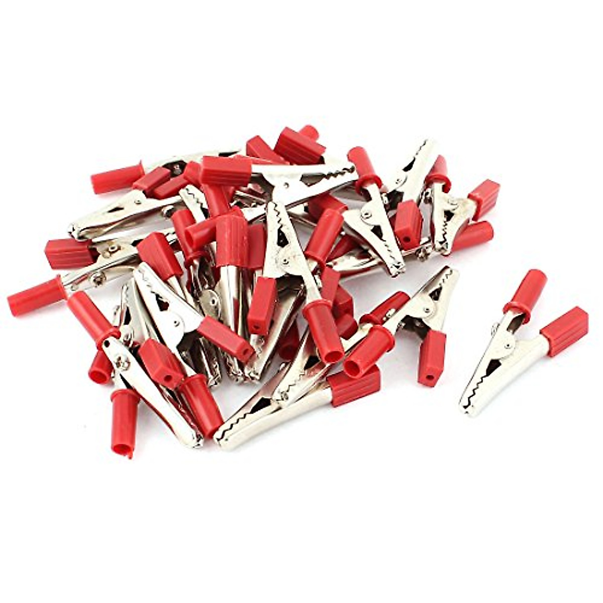 IIVVERR 26pcs Electric Test Crocodile Alligator Clip Clamp 55mm Red (26pcs prueba eléctrica cocodrilo cocodrilo Clip abrazadera 55 mm rojo