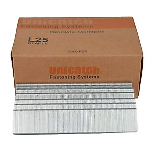 Senco L Series 18 Gauge Narrow 1/4 Inch Crown Staples - 1 Inch Legth (5,000/Box)