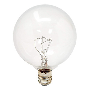 GE Incandescent Globe Light Bulbs, 25 Watt, G16.5, Vanity Lights (25 Pack)