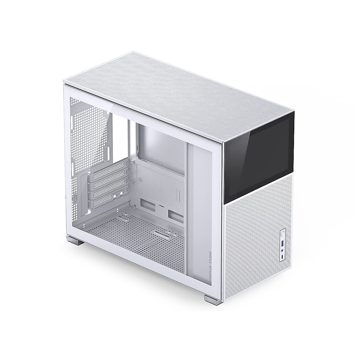 JONSBO D31 MESH SC White Micro Computer Case with Screen, M-ATX/ITX Mainboard/Support RTX 4090(335-400mm) GPU 360/280AIO,Power ATX/SFX: 100mm-220mm Multiple Tool-Free Design pc case