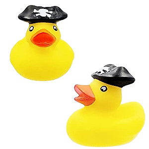 The Dreidel Company St. Patrick's Pirate Rubber Duck Toy Duckies for Kids, Bath Birthday Projects Gifts Baby Showers Classroom Summer Beach and Pool Activity Party Favors, 2" (12-Pack)