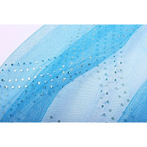 JerrisApparel Princess Dress Queen Costume Cosplay Dress Up with Accessories (4-5, Blue with Accessories)