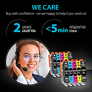 Smart Ink Compatible Ink Cartridge Replacement for HP 564 XL 564XL High Yield 10 Combo Pack (2 Black, 2PBK & 2 C/M/Y) for Photosmart 6525 6520 7520 5520 7510 5510 7525 DeskJet 3520 3522 OfficeJet 4620