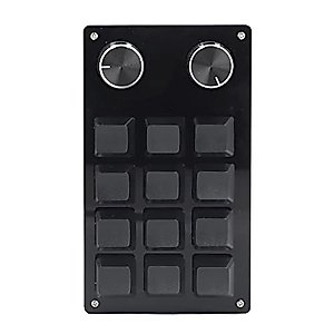 Hosi OSU Gaming Keyboard, Extended Application Mechanical Gaming Keyboard 12 Keys Small DIY Portable Desktop Programmable for Game