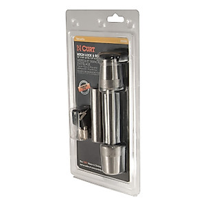 CURT 23580 Stainless Steel Trailer Hitch Lock, 1/2-Inch Pin Diameter, 5/8-Inch Adapter, Fits 1-1/4 or 2-Inch Receiver