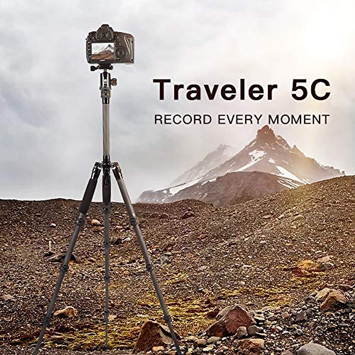 SIRUI Carbon Fiber Travel 5C Tripod 54.3 inches Lightweight Portable Camera Tripod with Ball Head and Arca Swiss Plate Load Capacity Up to 4kg