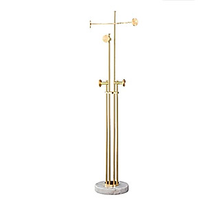 LUKEO Metal Furniture Standing Entrance Hall Floor Hanger Clothing Golden Hanger Clothing Wardrobe (Color : E, Size : As shown)