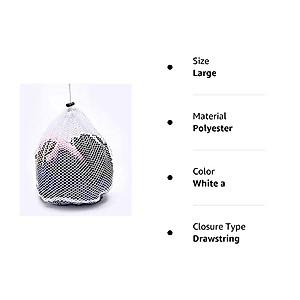 Mesh Laundry Bag with Drawstring,19.6×27.5 inch Large Laundry Bags Drawstring Bra Underwear Products Laundry Bags Baskets Mesh Bag Household Cleaning Tools Accessories Laundry Wash Care (white A)