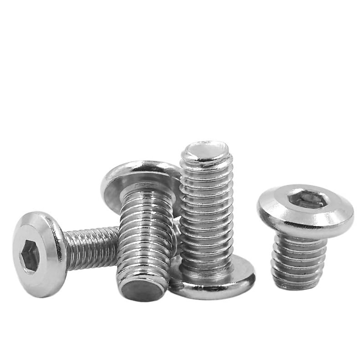 CHANWA 10pcs 304 Stainless Steel Furniture Head Hexagon Socket Screws, Beveled Flat Head Hexagon Socket Screws, chamfered Hexagon Socket Screws Hexagon Socket Screws (Size : M5*12)
