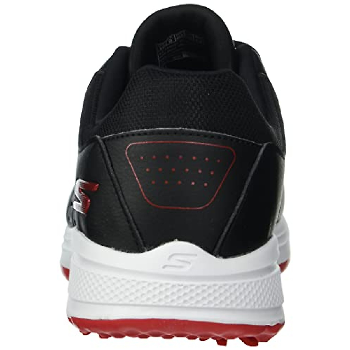 Skechers Men's Torque Waterproof Golf Shoe, Black/Red Sole, 10