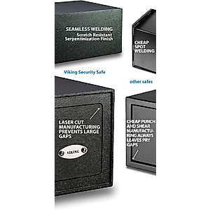 Viking Security Safe VS-35BLA Heavy Duty Biometric Fingerprint LCD Keypad Safe