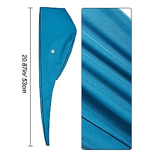 6 Pieces Gourd-Shaped Working Caps with Buttons Adjustable Bouffant Hats Multicolor Tie Back Caps RA0367 6 Pieces Gourd-Shaped Working Caps with Buttons Adjustable Bouffant Hats Multicolor Tie Back Caps (Lake Blue, Navy Blue, Blue, Pink, Light Purple, D