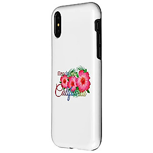 iPhone X/XS Mendocino California Tropical Flowers Family Vacation Case