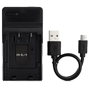 EN-EL19 USB Charger for Nikon Coolpix S33, S7000, S6900, S2800, S100, S3100, S4100, S4300, S5200, S6500 Camera and More