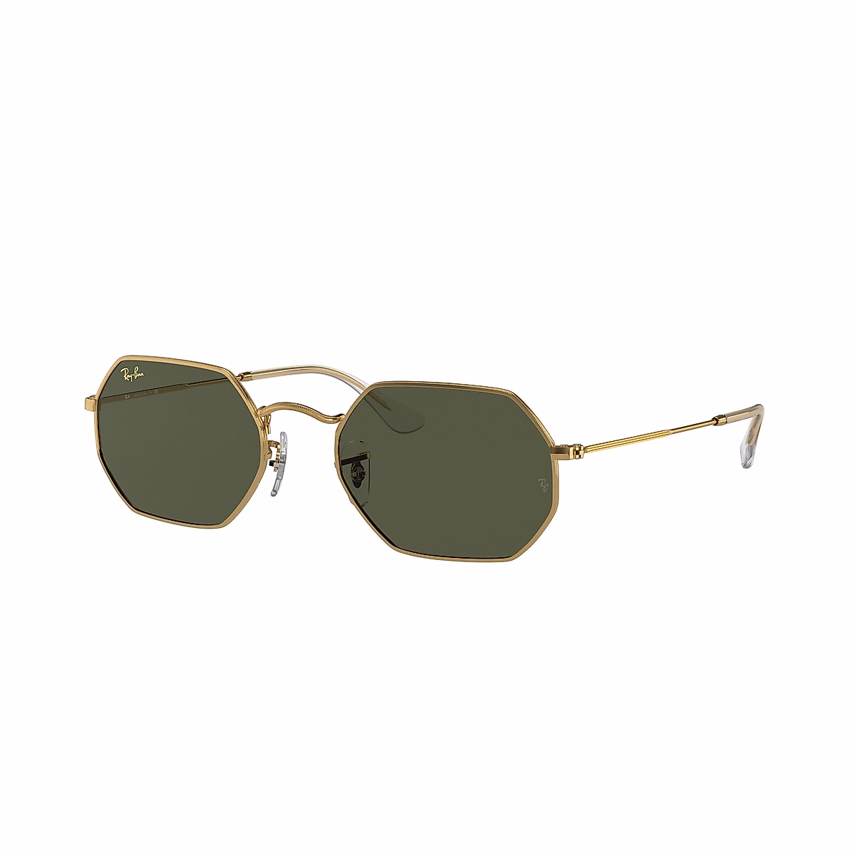 Ray-Ban RB3556 Octagonal Sunglasses, Legend Gold/G-15 Green, 53 mm