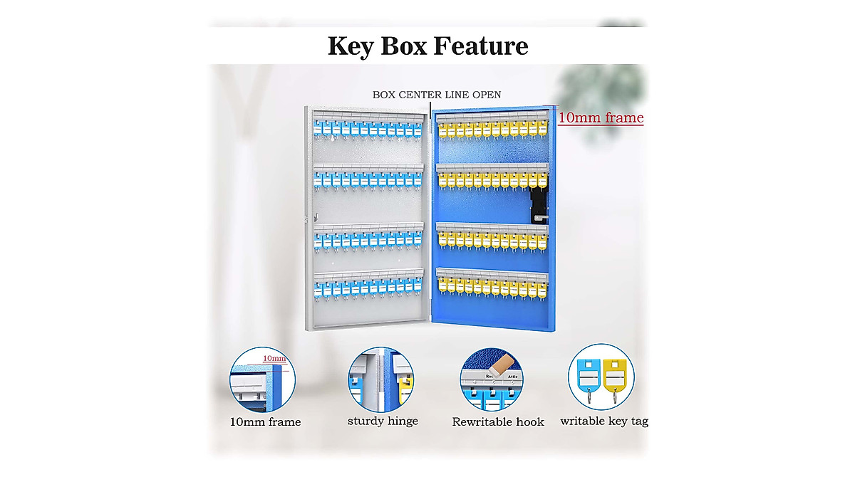 WeHere 96 Key Lock Box with App & Remote Unlock | Secure Key Storage