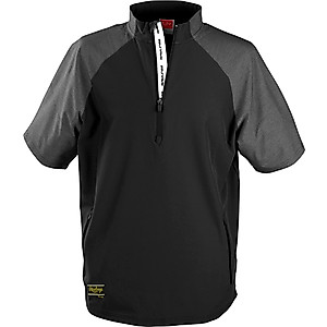 Rawlings COLORSYNC Short Sleeve Cage Jacket | Adult XXX-Large | Black, 3X-Large