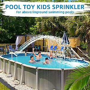 Klleyna Water-Fountain Swimming-Pool Sprinkle Accessories - Waterfall Above In-ground Pool, Cooling Spray for Outdoor Garden Pond Aerator Circulation, High Pressure Jet Fountain Pump Attachment