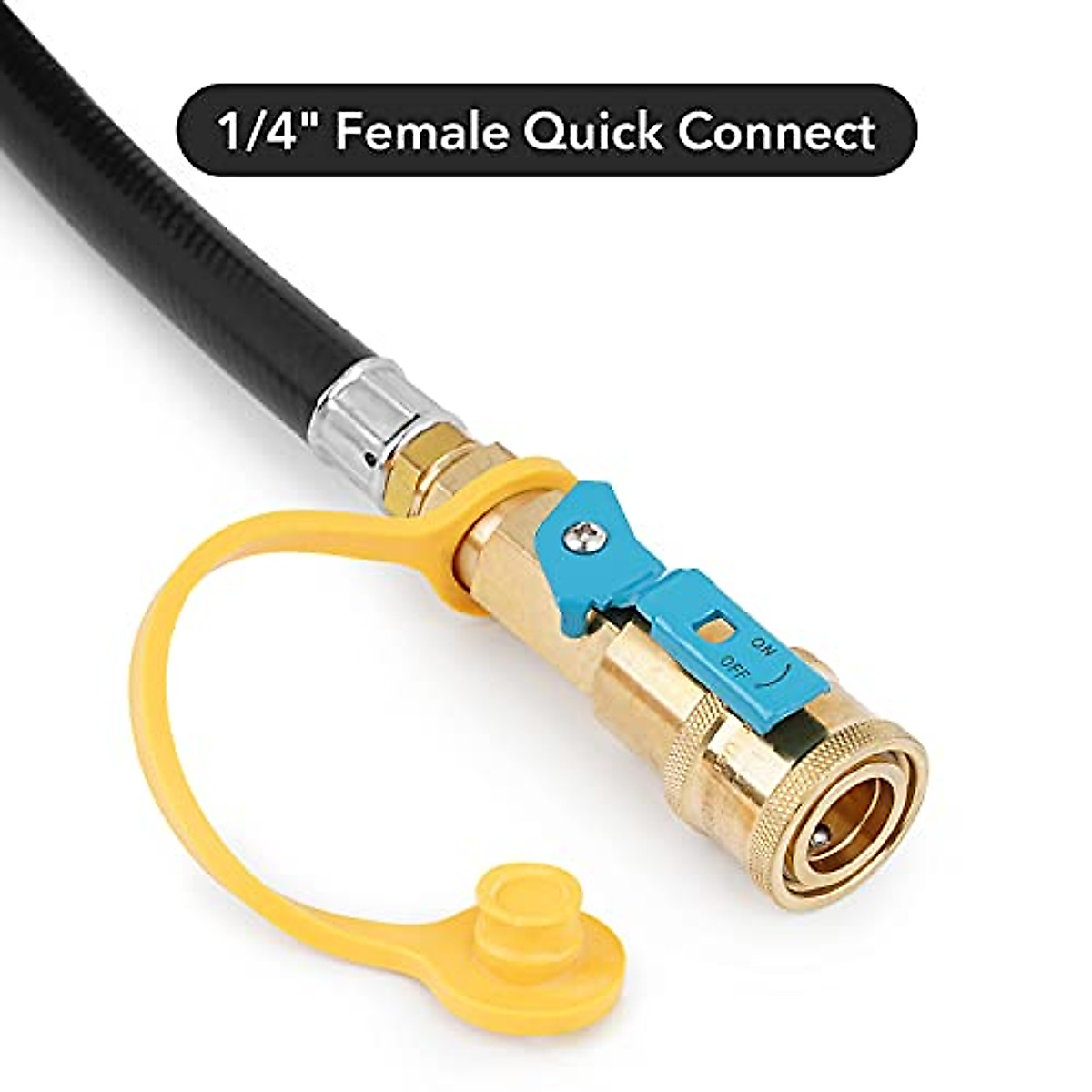 Stanbroil 6 Feet Propane Regulator Hose - 1/4" Female Quick Connect x Acme Nut for Olympian 5100 5500 RV Grill and Low Pressure LP Gas Grill, Heater