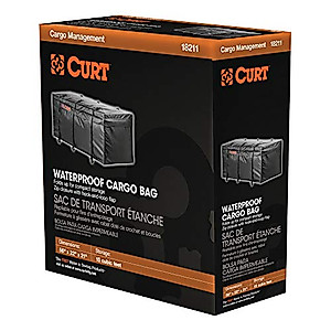 CURT 18211 56 x 22 x 21-Inch Weather-Resistant Black Vinyl Cargo Bag for Hitch Carrier