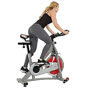 Sunny Health & Fitness Pro II Indoor Cycling Bike with Device Mount and Advanced Display – SF-B1995, Silver