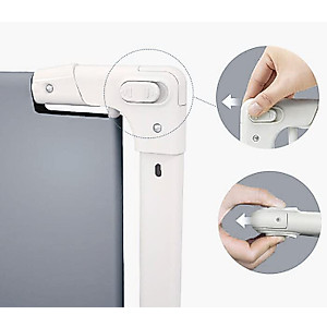 SeseYii Baby Bed Rail with Safety Y-Strap Extra Long Twin Full Queen King Size Infants Toddlers Guardrail with Reinforce Anchor (Grey, 78 inch)