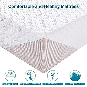 MUUEGM 10inch Memory Foam Mattress King Size,Cooling Gel Bamboo Charcoal Infusion Mattress in A Box,Medium Firm Mattress Breathable Cover,Made in USA,Supportive,CertiPUR-US Certified