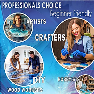 NAKED FUSION - Epoxy Resin 80 OZ KIT- Craft Art Resin -The CRAFTERS RESIN Crystal Clear Casting, Silicone Molds, Flowers, DIY, Art, Wood, River Table, Countertop, Food Safe, Non-Toxic- Heat Resistant