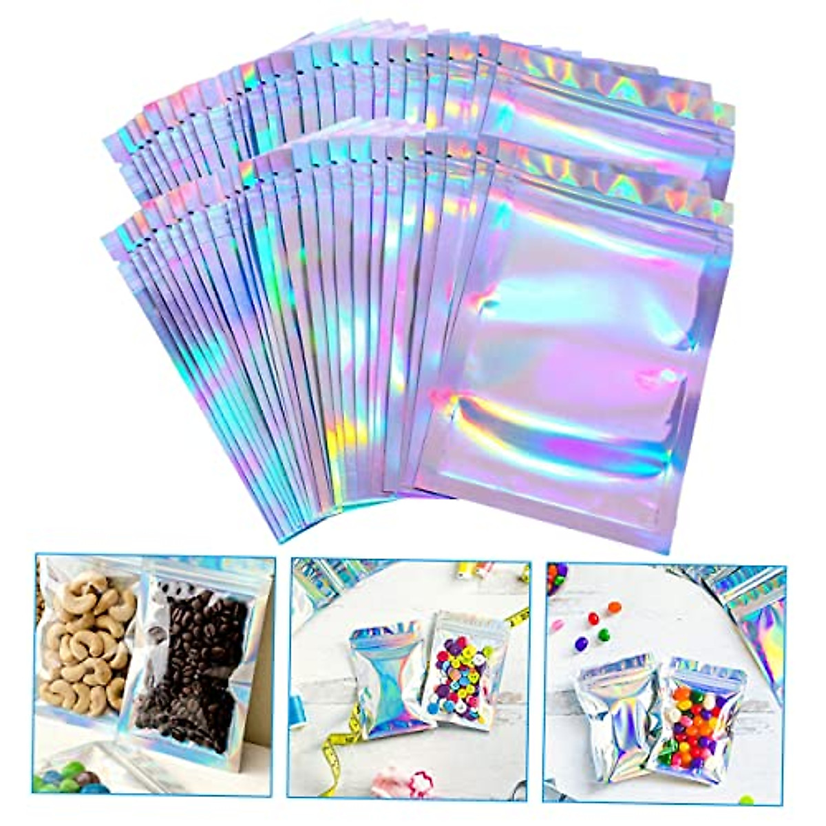 Dime Bag 100pcs Plastic Bag Plastic Bags Plastic Earrings Plastic Sealable Bags Resealable Jewelry Bags Clear Plastic Clear Sealed Bag Jewelry Packing Bags Earring Bags Small Bags