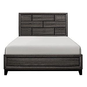 Pemberly Row Modern Engineered Wood California King Bed in Gray