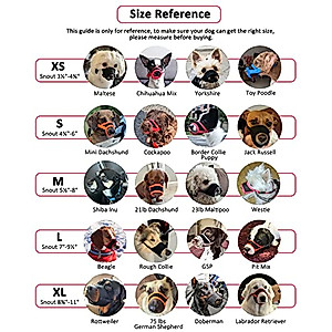 Dog Muzzle Anti Biting and Chewing, with Comfortable Mesh Soft Fabric and Adjustable Strap, Suitable for Small, Medium and Large Dogs