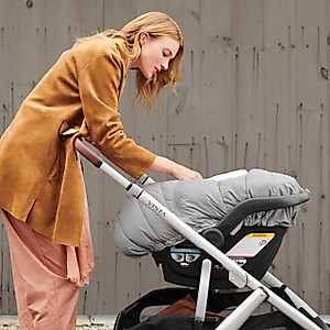 UPPAbaby CozyGanoosh for Aria and Mesa Infant Car Seat Carriers/Easily Attaches to Aria, Mesa, Mesa V2, Mesa Max/Ultra-Plush, Weather-Proof/Light Grey