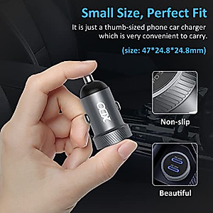 XDO USB C Car Charger, 50W 2-Port Fast Charging with USB C Power Delivery, Compatible for iPhone 13/12/11/X/XS/8/Pro/Max/Mini, iPad Pro/Air/Mini, Samsung Galaxy S22/S21/S10, Pixel/Nexus and More