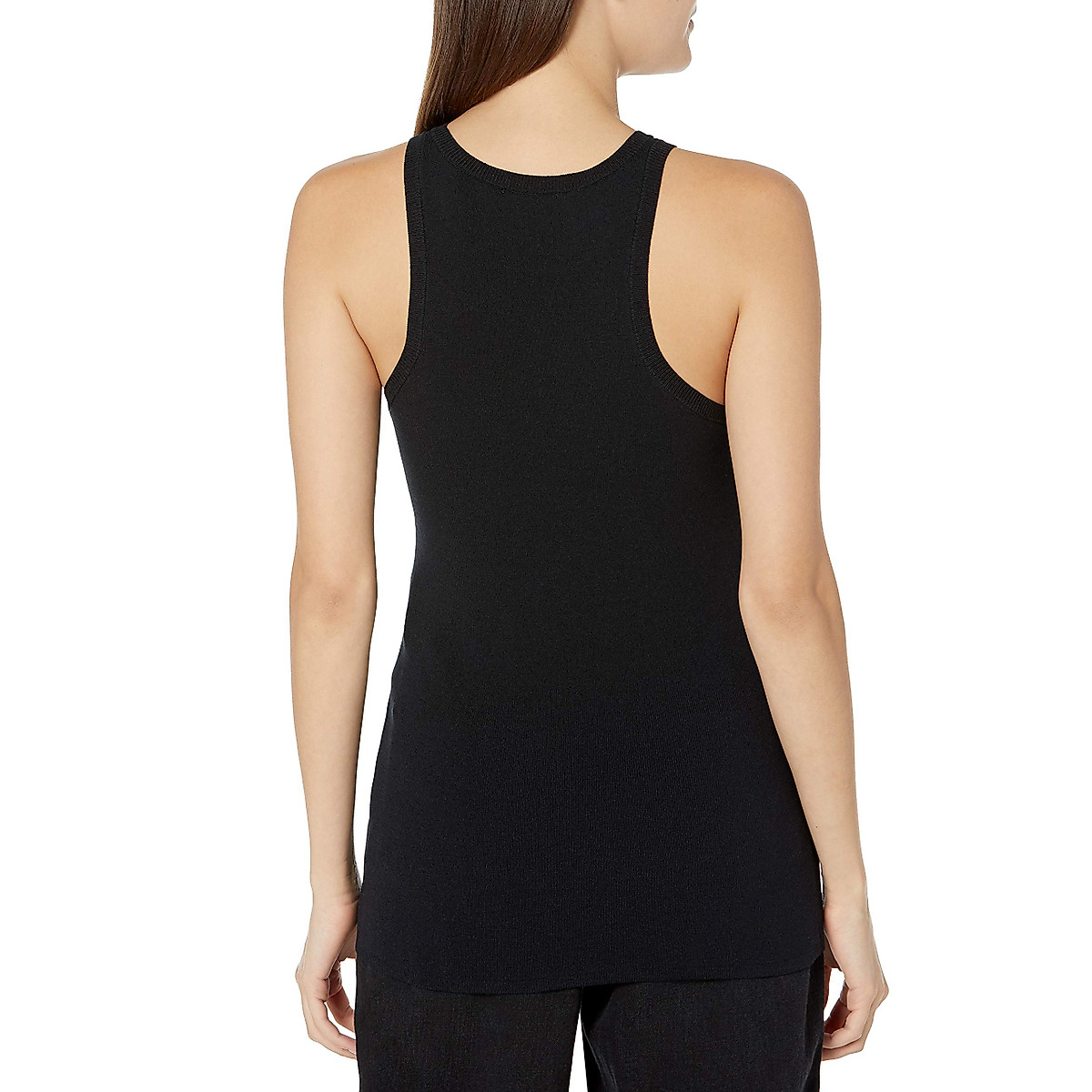 The Drop Women's @lucyswhims Sleeveless Halter Crewneck Sweater Tank, Black, XS