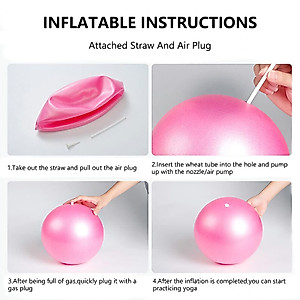 Fsadwnn Exercise Ball Small,Pilates Ball 9 Inch Core Ball,Small Exercise Ball with Pump,Barre Ball,Mini Bender Ball, Pilates, Yoga, Workout, Bender, Core Training and Physical Therapy