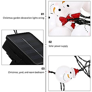 ibasenice Solar Ground Stake Light Outdoor Lights Snowman Landscape Lights Waterproof Led Pathway Lights Home Garden Outdoor Pathway Landscape Decor