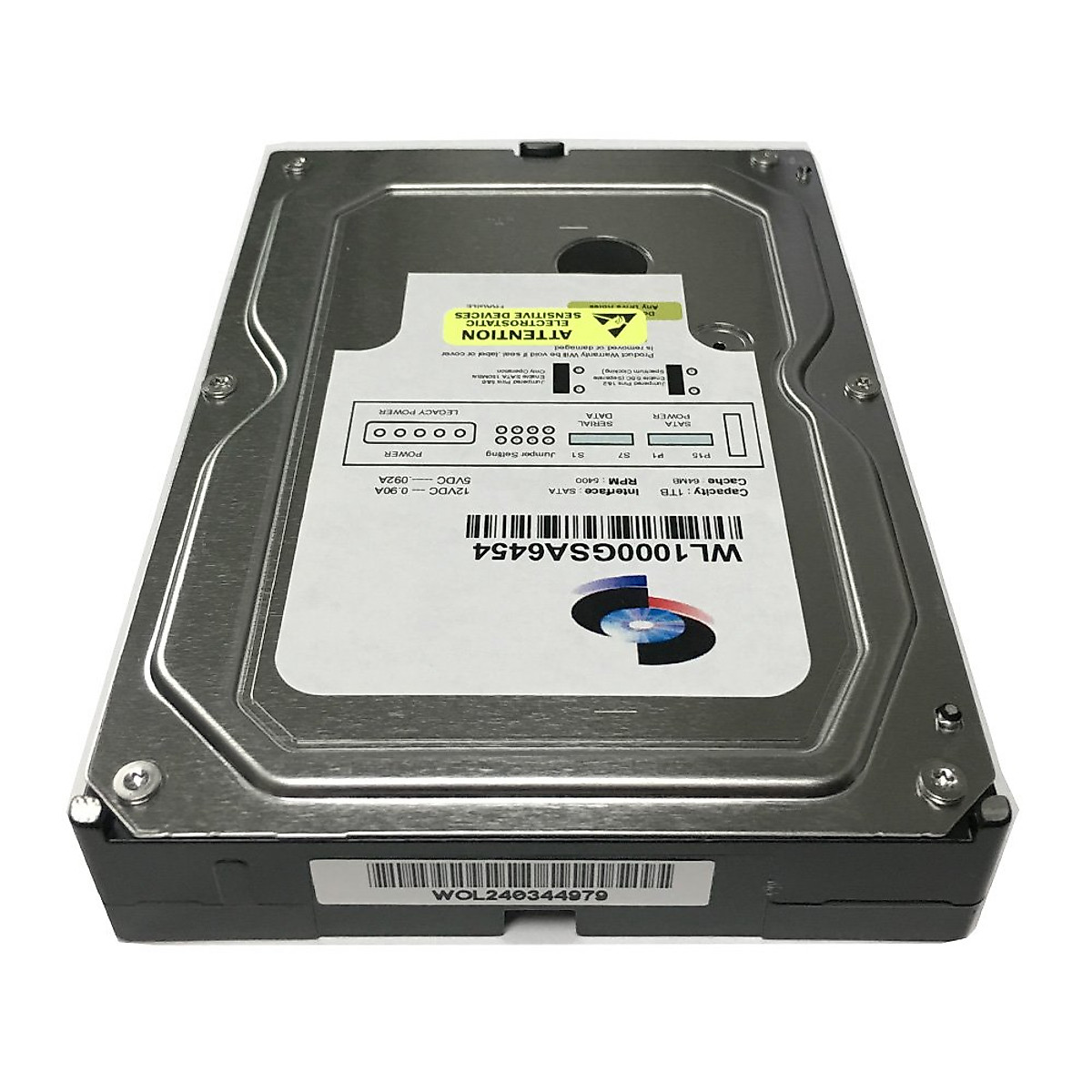 WL 1TB 64MB Cache 5400RPM SATA III (6.0Gb/s) (Low Power & Heavy Duty) 3.5" Internal Hard Drive (PC, NAS & CCTV DVR) - w/ 1 Year Warranty