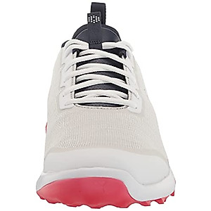 PUMA Golf Men's Fusion PRO Golf Shoe, Puma White-Puma Navy-for All Time Red, 13