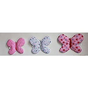 CribMATE 8 PCs Cotton Pink Embroidery Butterfly Nursery Crib Bedding Set Heavy Duty Cotton Themed Baby Girl Cot Bedding Set Quilt Fitted Sheet Skirt Diaper Storage Bag Window Valance 3, 28 X 52