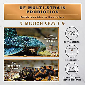 Ultra Fresh Algae Wafers Pleco Food, Spirulina & Algae, Sword Prawns, Balanced Diet, Color Enhancing, All Natural Ingredients, for Algae Eaters, Bottom Feeders, Vegetables Shrimp Pie, 2.12oz